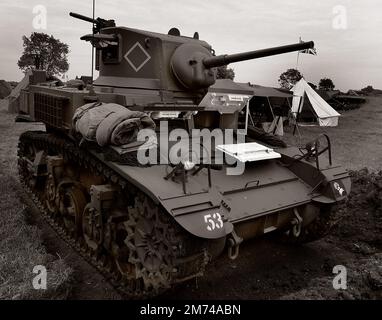 American M3 Stuart Tank Stock Photo - Alamy
