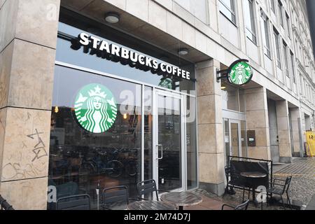 Copenhagen/Denmark/07 January 2023/Seattle coffee chain starbucks ...
