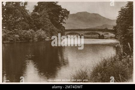 Bridge and Ben Ledi, Callander, Scotland Stock Photo - Alamy