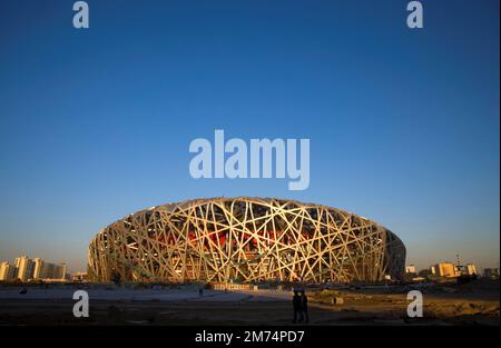Beijing 2008 Olympic Game Main Stadium Bird Nest Stock Photo - Alamy