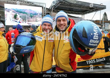 Johannes Lochner and Georg Fleischhauer of Germany celebrate winning ...