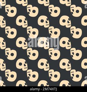 Skull, snake, goblet, magic symbols seamless pattern. Magic and death ...