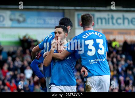 Chesterfield's Armando Dobra celebrates scoring their side's third goal ...