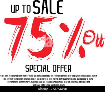 Sale tag 75 percent off icons set Stock Vector Image & Art - Alamy