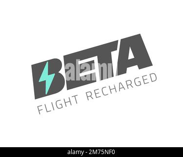 Beta Technologies, rotated logo, white background B Stock Photo - Alamy