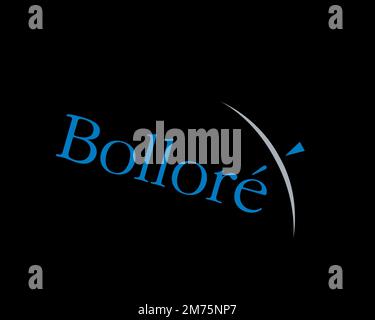 Bollore, Rotated Logo, Black Background Stock Photo - Alamy