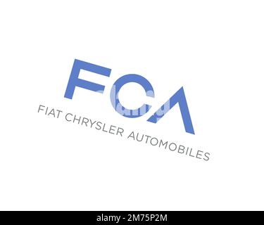 FCA Italy, rotated logo, white background Stock Photo - Alamy