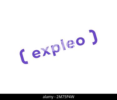 Expleo, rotated logo, white background B Stock Photo - Alamy