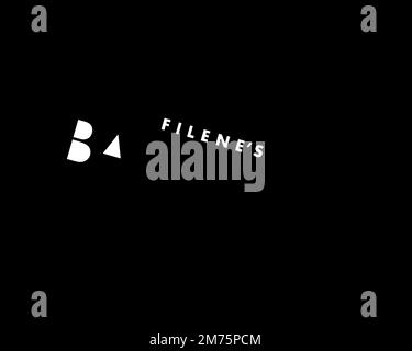 Filene's Basement, Rotated Logo, Black Background Stock Photo - Alamy
