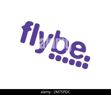 Flybe, rotated logo, white background Stock Photo - Alamy