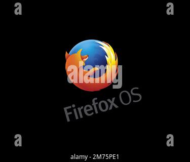 Firefox 3. 0, rotated logo, black background Stock Photo - Alamy