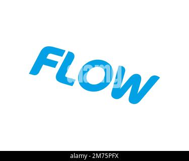 Flow brand, rotated logo, white background Stock Photo - Alamy