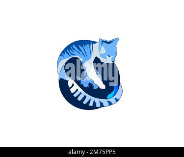 GNU IceCat, rotated logo, white background B Stock Photo - Alamy