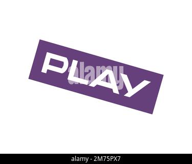 Play telecommunications, rotated logo, white background Stock Photo - Alamy