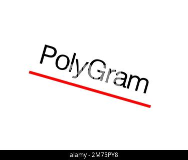 PolyGram, rotated logo, white background Stock Photo - Alamy