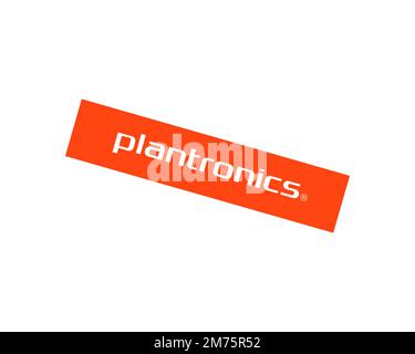 Plantronics, rotated logo, white background Stock Photo - Alamy