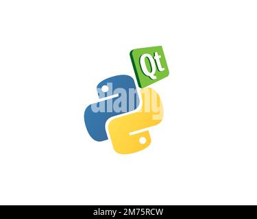 PyQt, rotated logo, white background B Stock Photo - Alamy