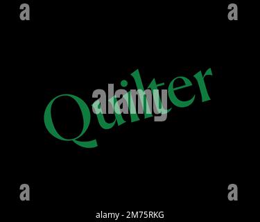 Quilter plc, rotated logo, black background B Stock Photo - Alamy