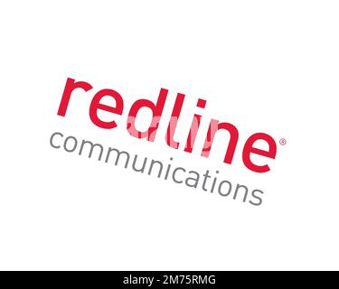 Redline Communications, rotated logo, white background Stock Photo - Alamy