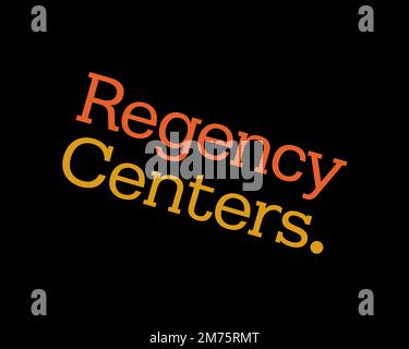 Regency Centers, rotated logo, black background Stock Photo - Alamy