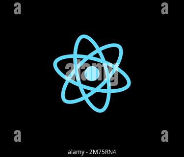React web framework, Logo, Black background Stock Photo - Alamy
