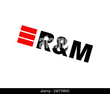 Reichle & De Massari, rotated logo, white background Stock Photo - Alamy