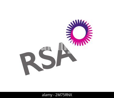 RSA Insurance Group, rotated logo, white background B Stock Photo - Alamy