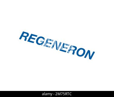 Regeneron Pharmaceuticals, rotated logo, white background Stock Photo ...