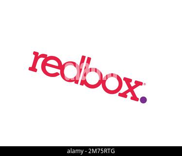 Redbox, rotated logo, white background Stock Photo - Alamy
