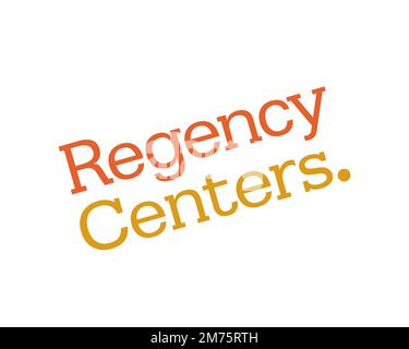 Regency Centers, Rotated Logo, White Background B Stock Photo - Alamy