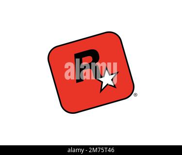 Rockstar Toronto, Rotated Logo, White Background B Stock Photo - Alamy