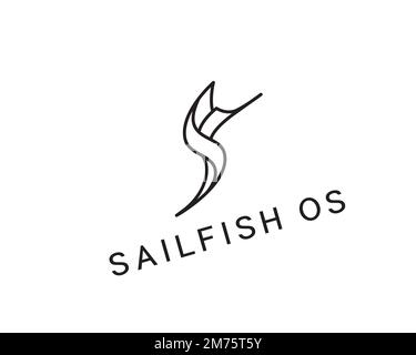 Sailfish OS, Logo, White background Stock Photo - Alamy