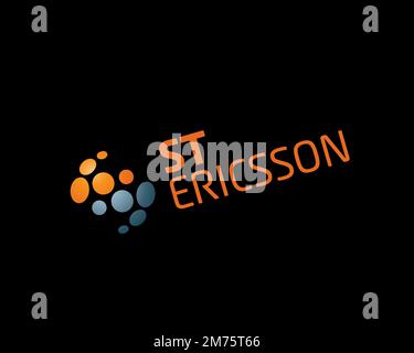 ST Ericsson, Logo, Black background Stock Photo - Alamy