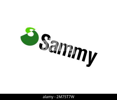 Sammy Corporation, Rotated Logo, White Background Stock Photo - Alamy