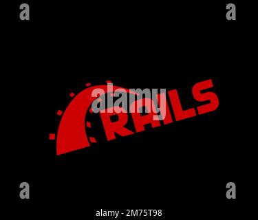 Ruby on Rails, Logo, Black background Stock Photo - Alamy