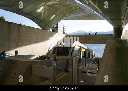 Innsbruck, Austria - December 2022: Modern architecture of the stations ...