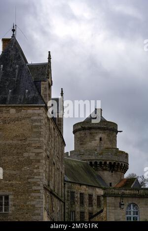 Medieval castle of the Dukes of Alençon, Normandy, France Stock Photo ...