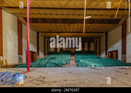 Old abandoned rotten cinema theater Stock Photo - Alamy