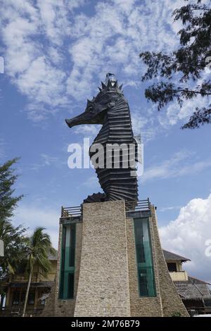 seahorse statue landmark at the Miri Marina, Sarawak Stock Photo - Alamy