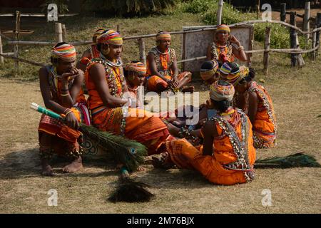 “The Bonda tribe” is one of India's most primitive tribes. They have a ...