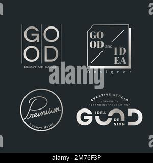 Good idea logo badges design set Stock Vector Image & Art - Alamy