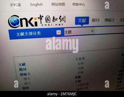 SUQIAN, CHINA - JANUARY 8, 2023 - CNKI (China National Knowledge ...