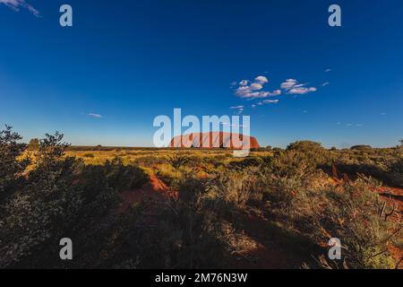 Outback, Australia - November 12, 2022: Sunrise at the Majestic Uluru ...