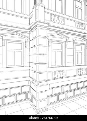 Terrace Eclectic Buildings Vector Stock Vector Image & Art - Alamy