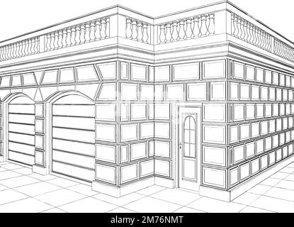 Terrace Eclectic Buildings Vector Stock Vector Image & Art - Alamy
