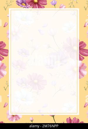 Blank floral invitation card vector Stock Vector Image & Art - Alamy