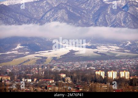 Panorama of the city of Ismayilli near the mountains. Azerbaijan Stock ...