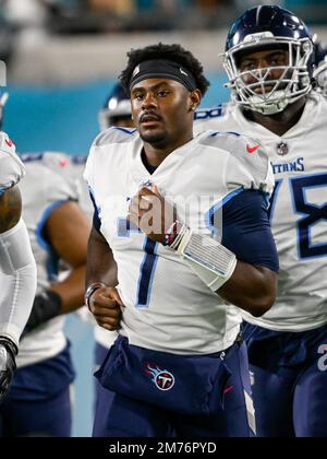 Tennessee Titans quarterback Malik Willis in action during an NFL ...