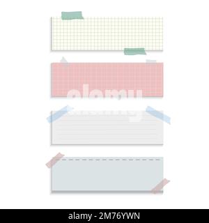Rectangle reminder paper notes vector set Stock Vector Image & Art - Alamy