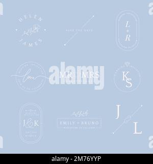 Wedding invitation badge design vector Stock Vector Image & Art - Alamy
